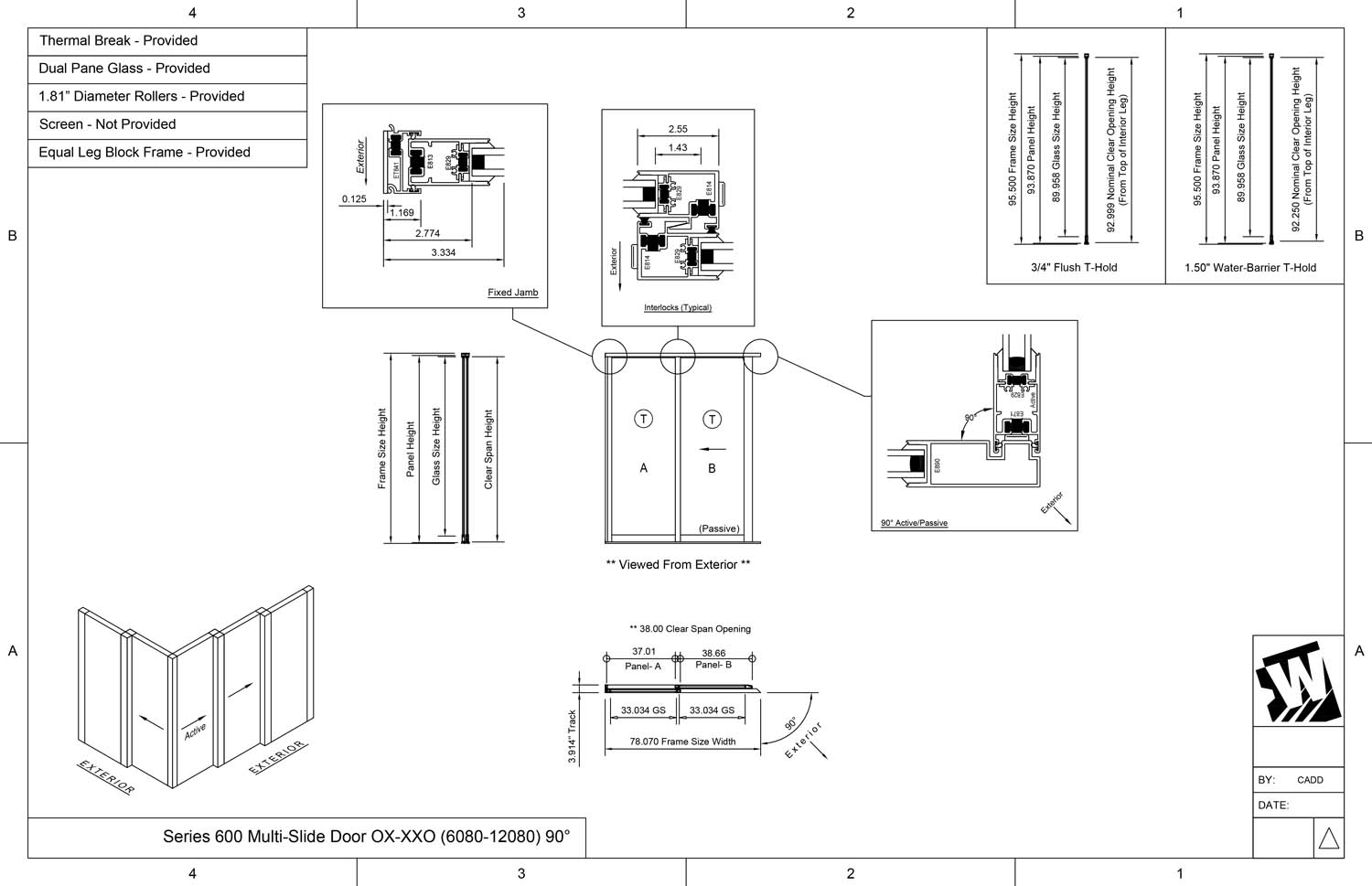 OX-XXO - 1 Fixed Panel Stacking with 1 Vent Panel - 2 Vent Panels ...