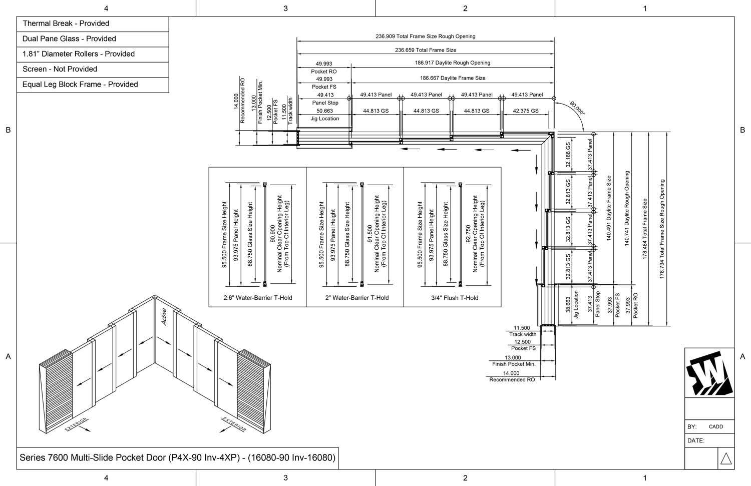 PXXXX-XXXXP - Pocket with 4 Vent Panels - 4 Vent Panels with Pocket - (16080-12080 - 16' Wide by ...